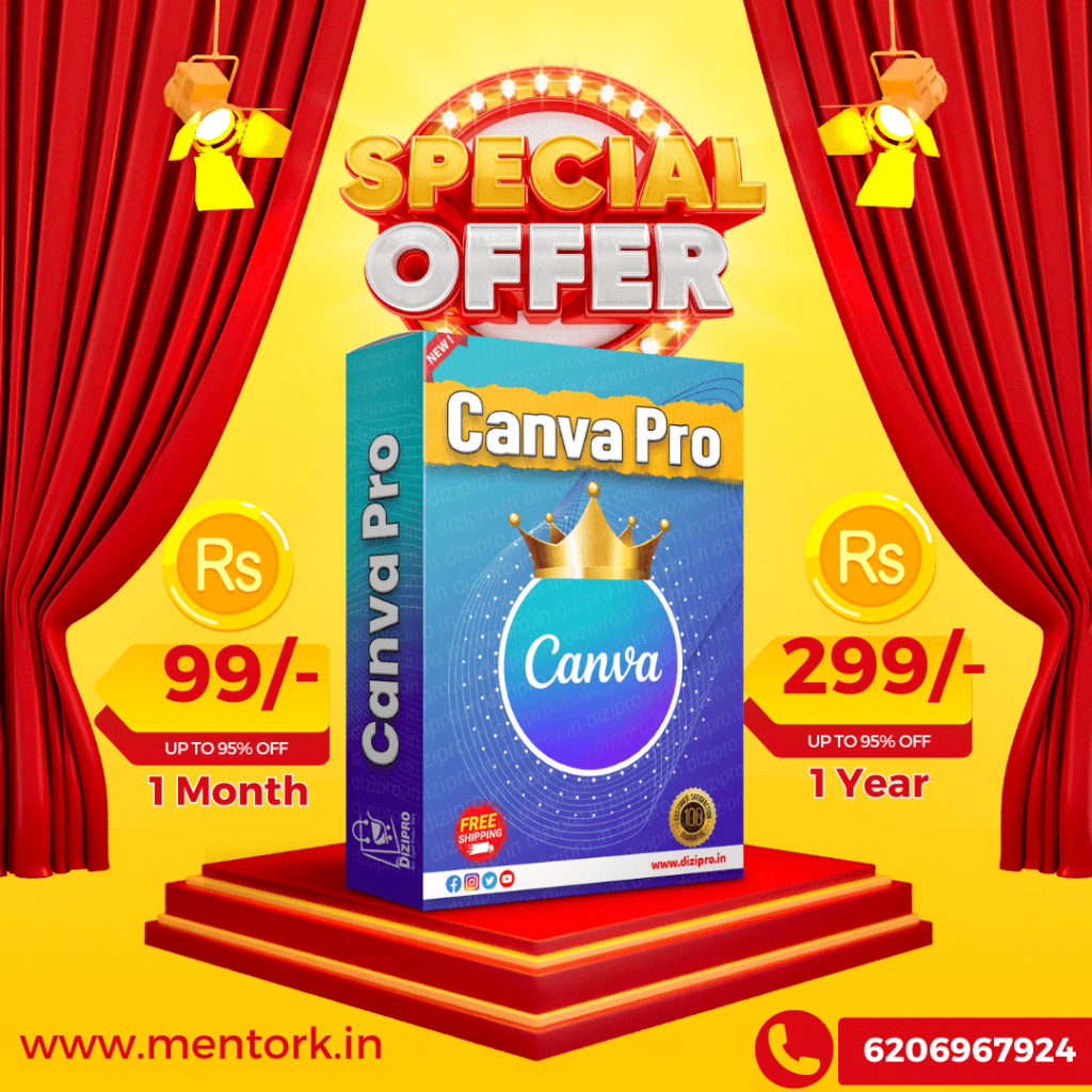 Canva Pro For 1 YEAR Access With 24X7 Support - Mentork