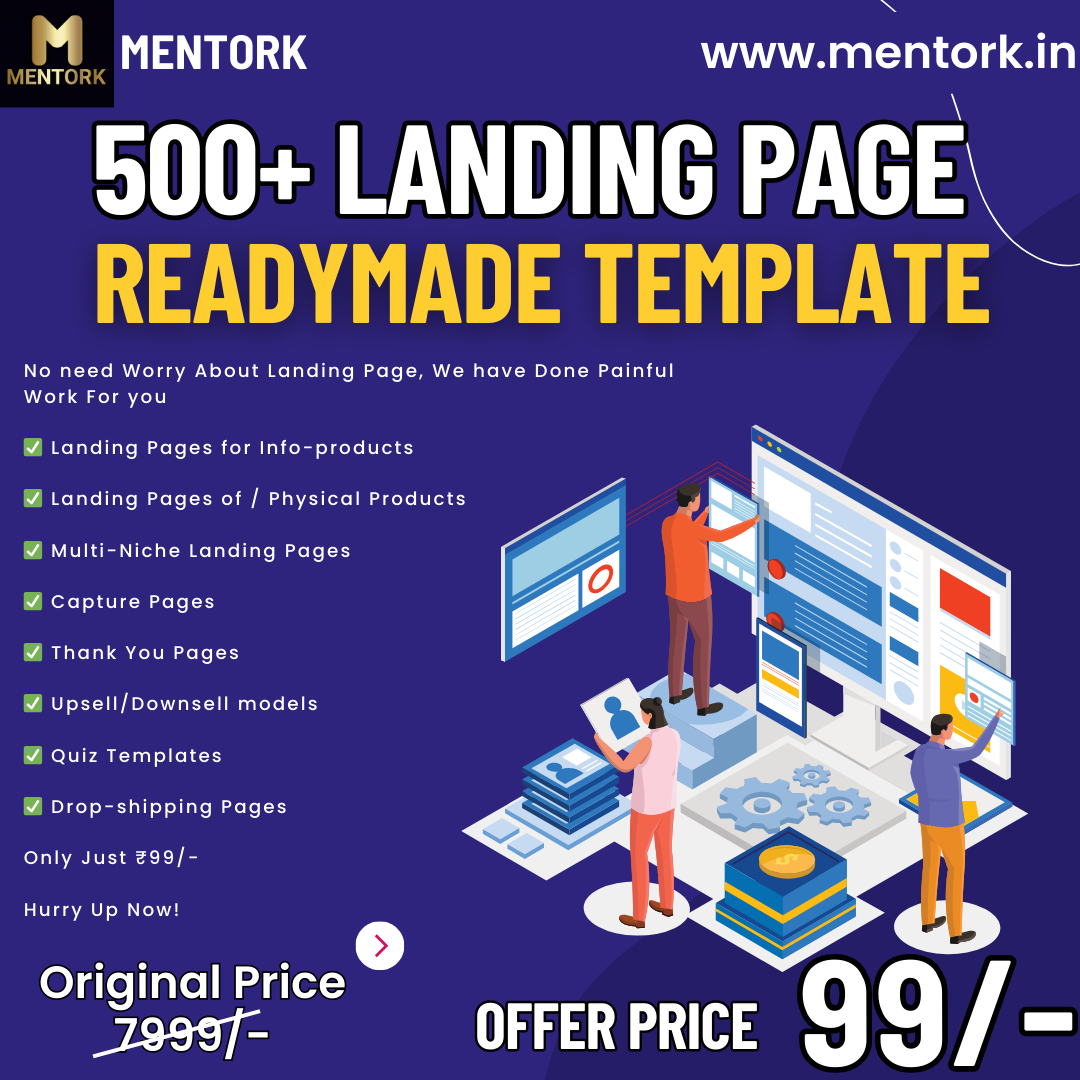 500+ LANDING PAGE TEMPLAETE - Mentork